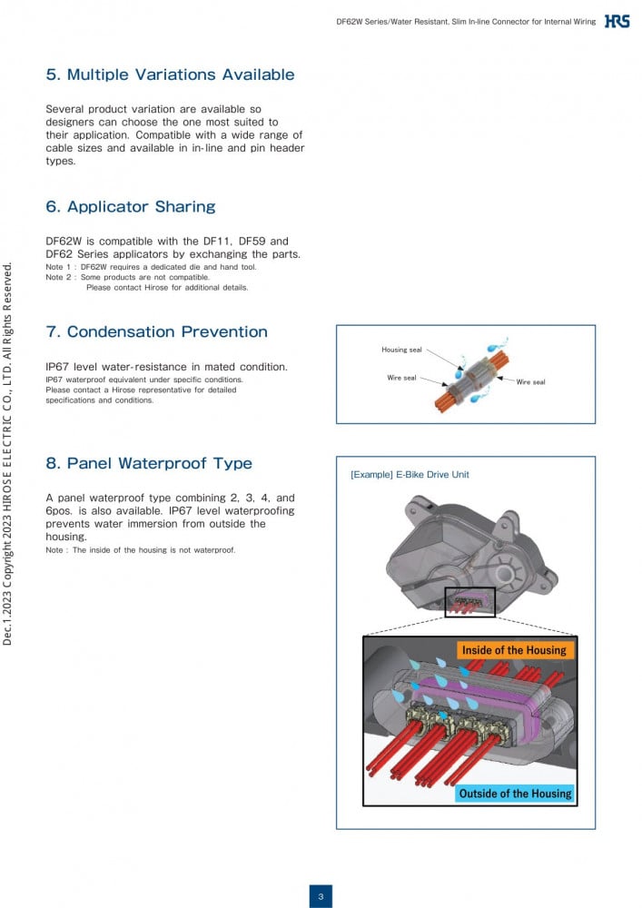 HRS DF62W datasheet page 3