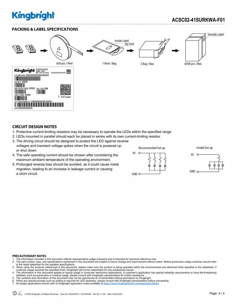 ACSC02-41SURKWA-F01 datasheet page 4