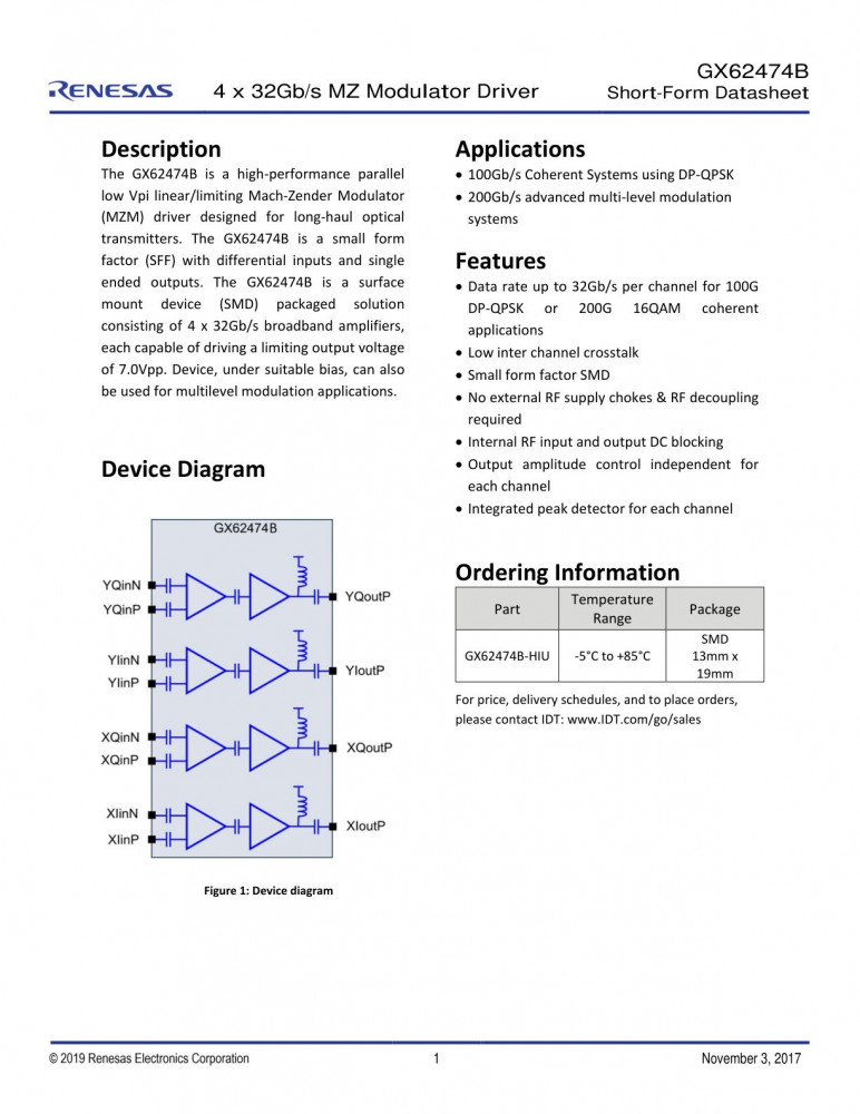 GX62474B-HIU technical document page 1