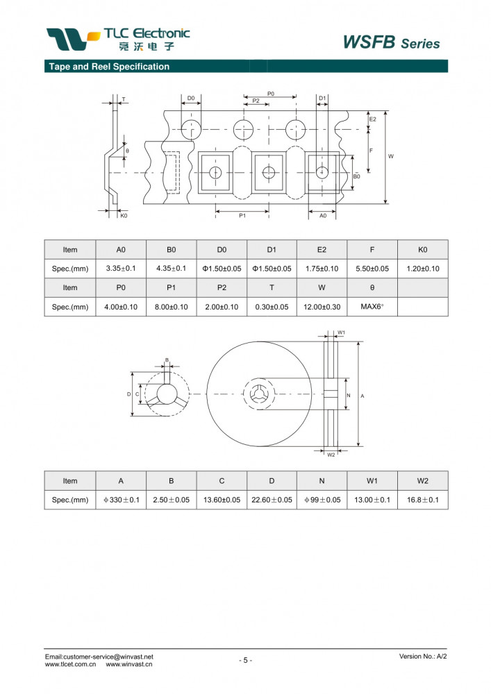 WSFB1514 specification sheet page 6