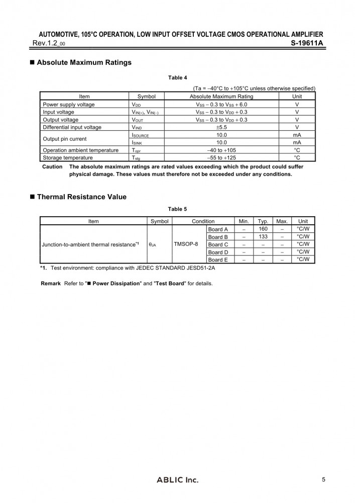 S-19611A datasheet page 5