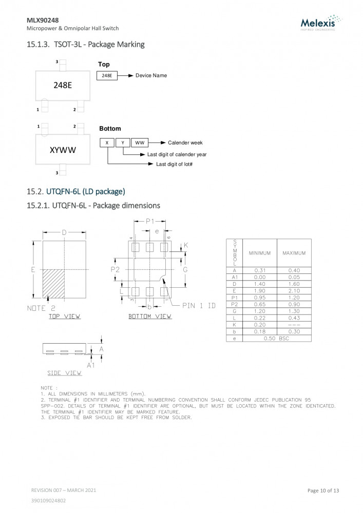 MLX90248 datasheet page 10