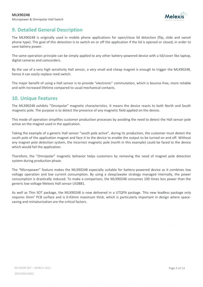MLX90248 datasheet page 5
