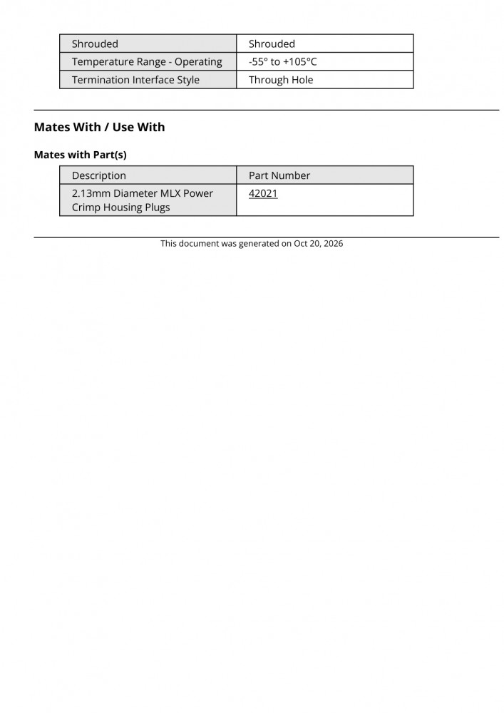 Product document page 4 for Molex 367590147