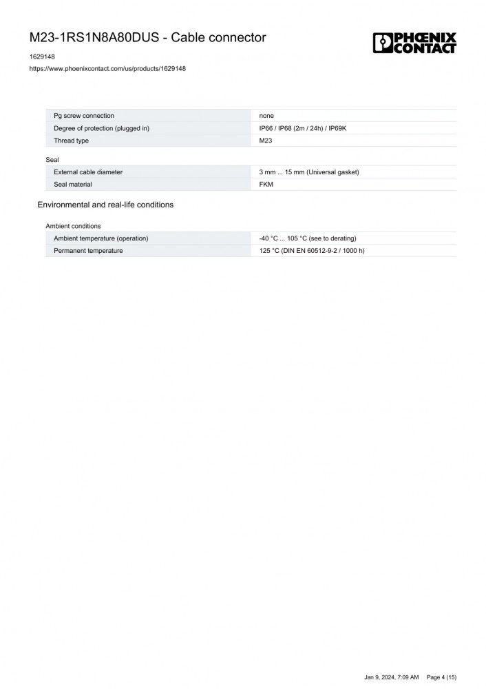 Phoenix Contact 1629148 technical document page 4