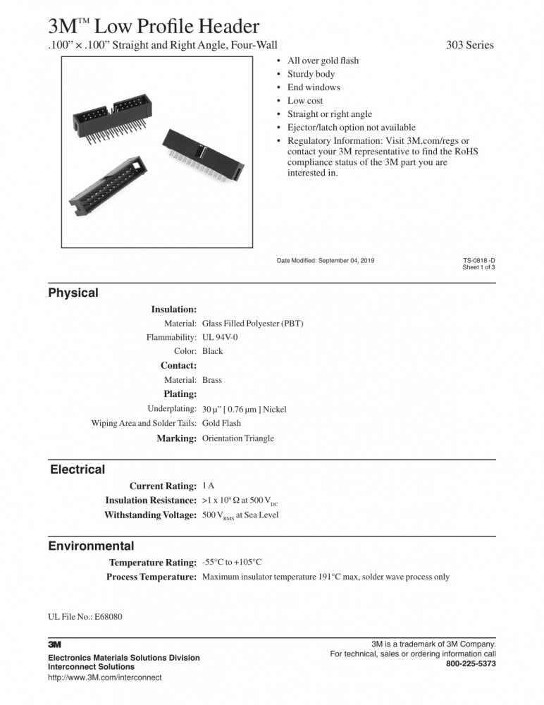 3M 30310-6002HB datasheet page 1