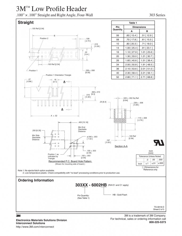 3M 30310-6002HB datasheet page 2