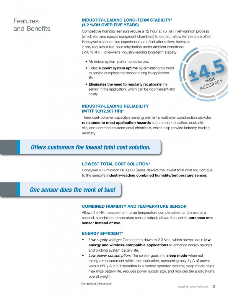 HIH6030 datasheet page 3