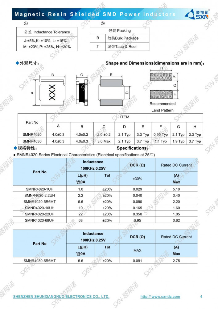 SMNR series product documentation page 2