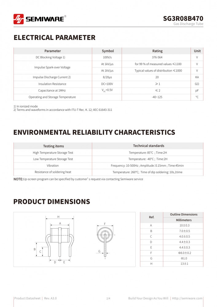 SG3R08B470 datasheet page 2