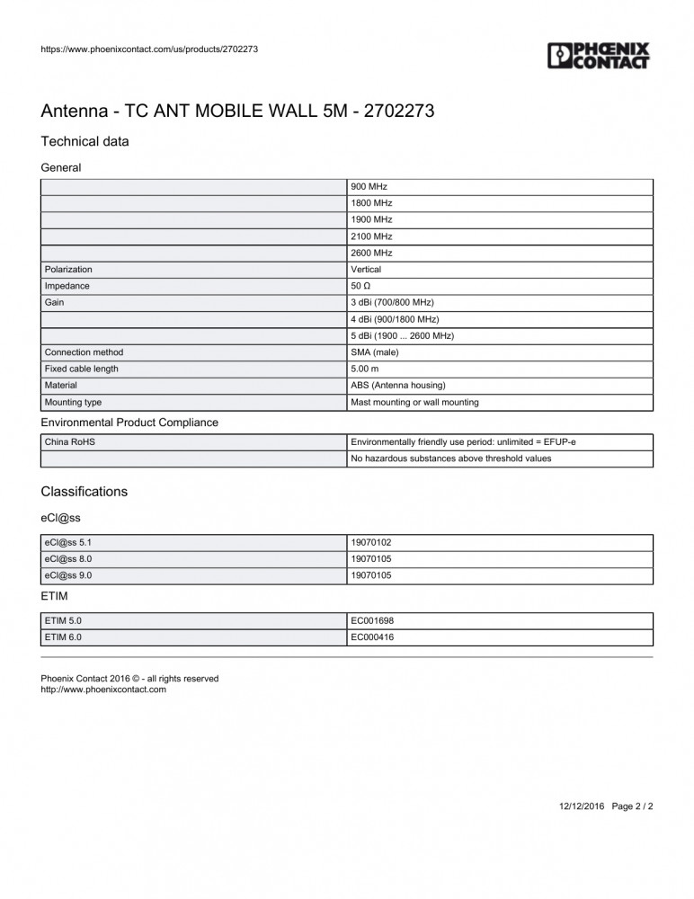 Product document image for model 2702273, page 2