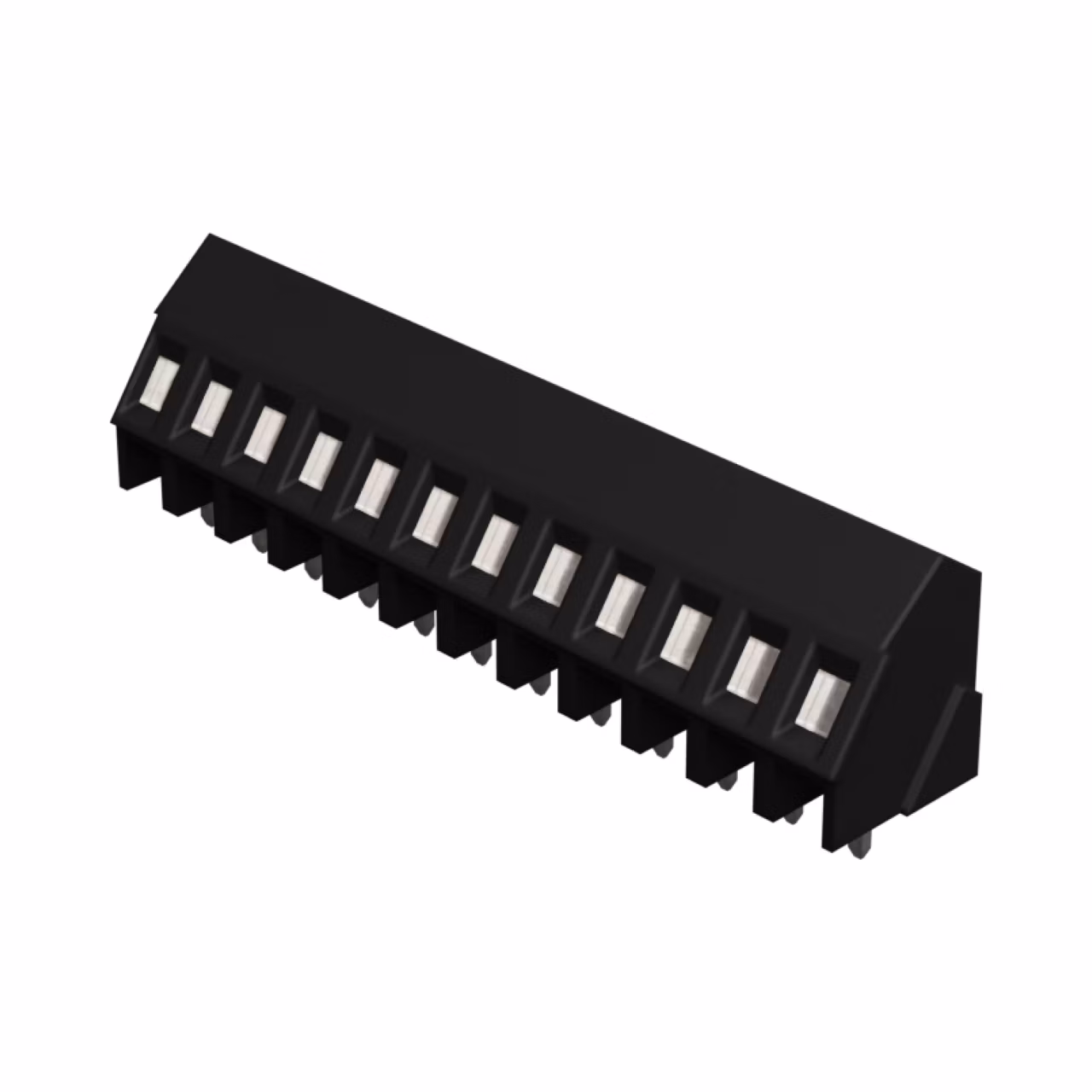 5.00mm Pitch Beau Eurostyle Low Profile, 35° Wire Entry, Single Level Modular Terminal Block, 12 Circuits for sale