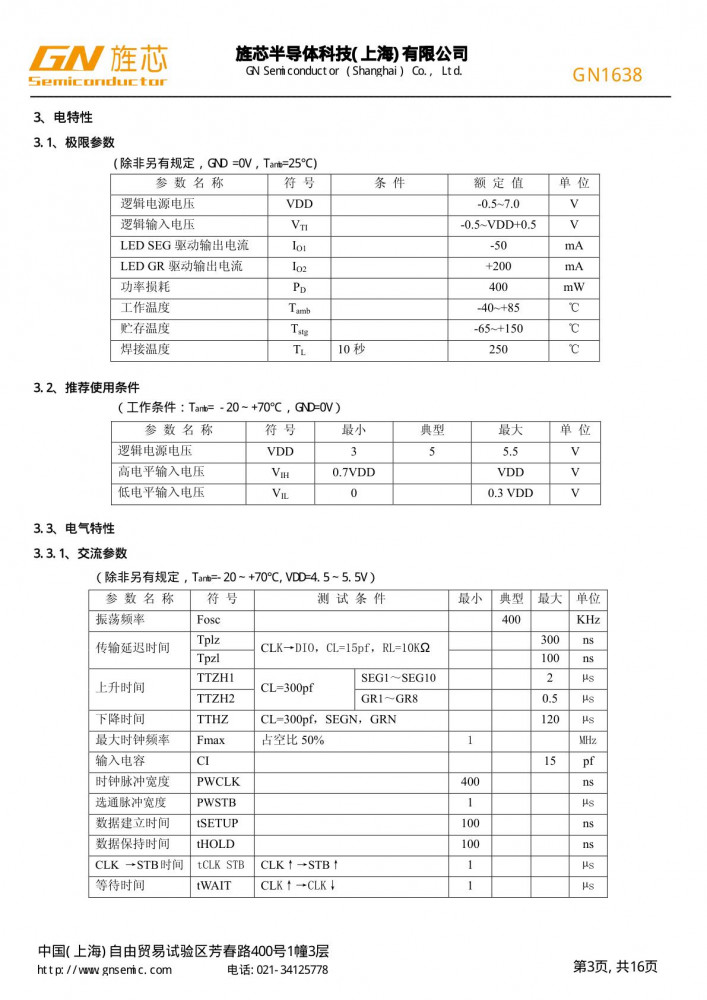 GN1638 datasheet page 3
