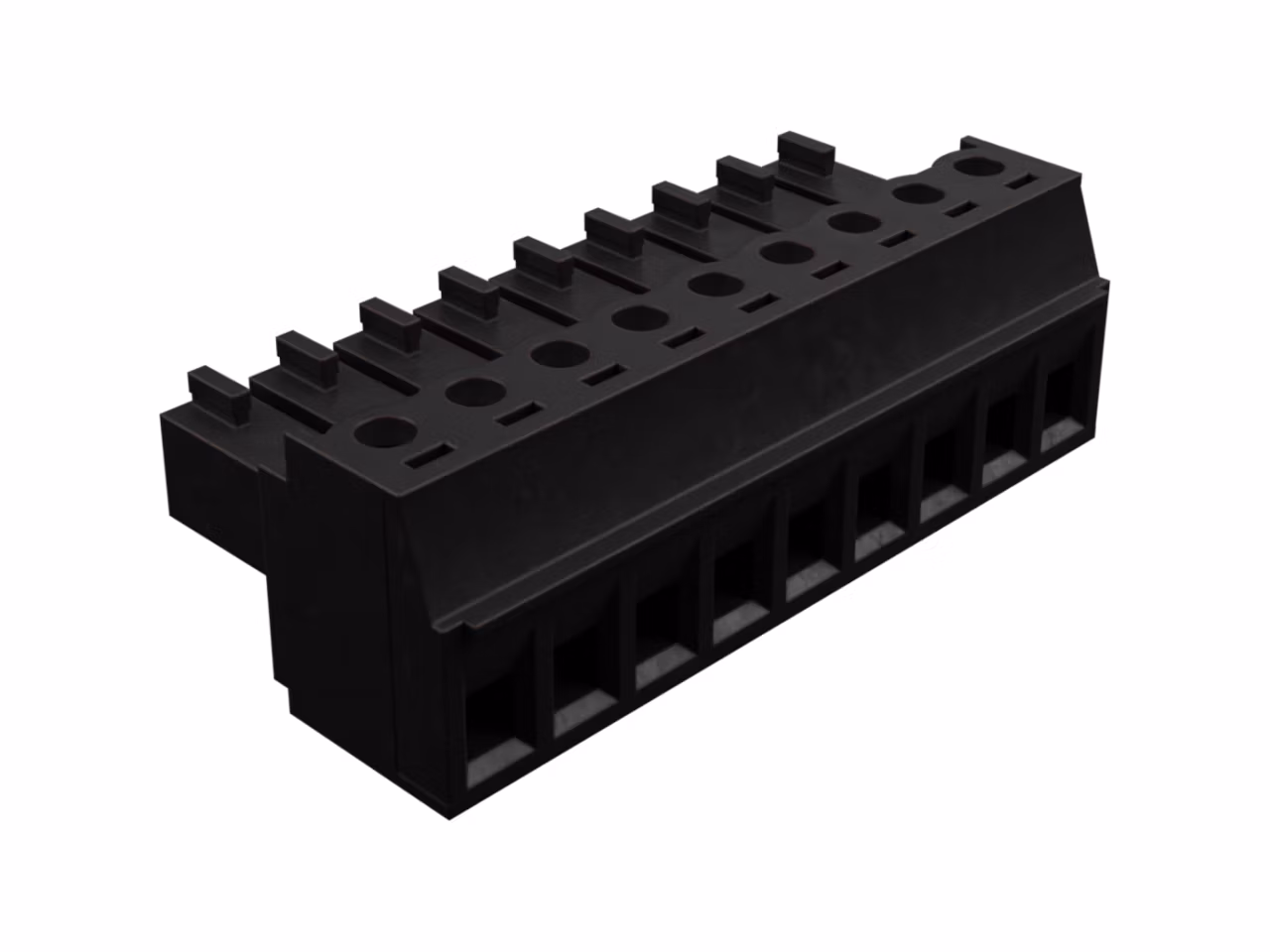 3.81mm Pitch Eurostyle Horizontal Plug, with Reverse Imprinting, Black, 9 Circuits for sale