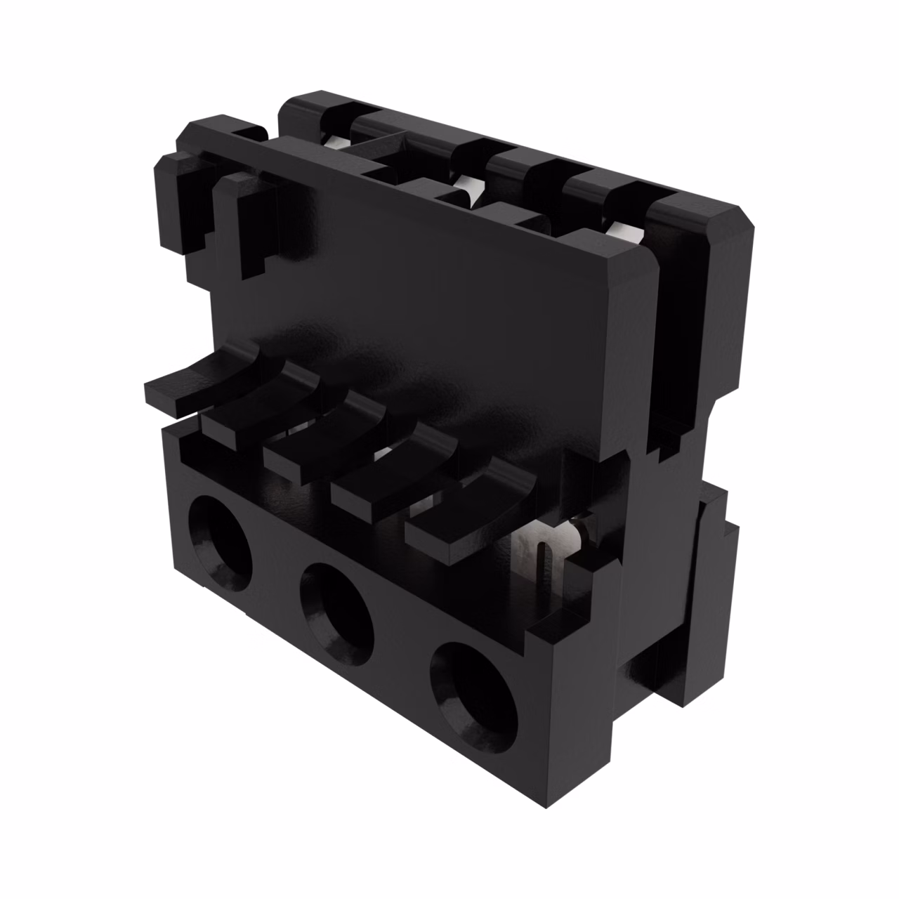 5.00mm Pitch Appli-Mate RAST Power Female Connector, 3 Circuits, Positions C, D, E and F Removed, Open Endwalls, Polarizing Rib Between Circuits 1 and 2, Glow-Wire Capable for sale