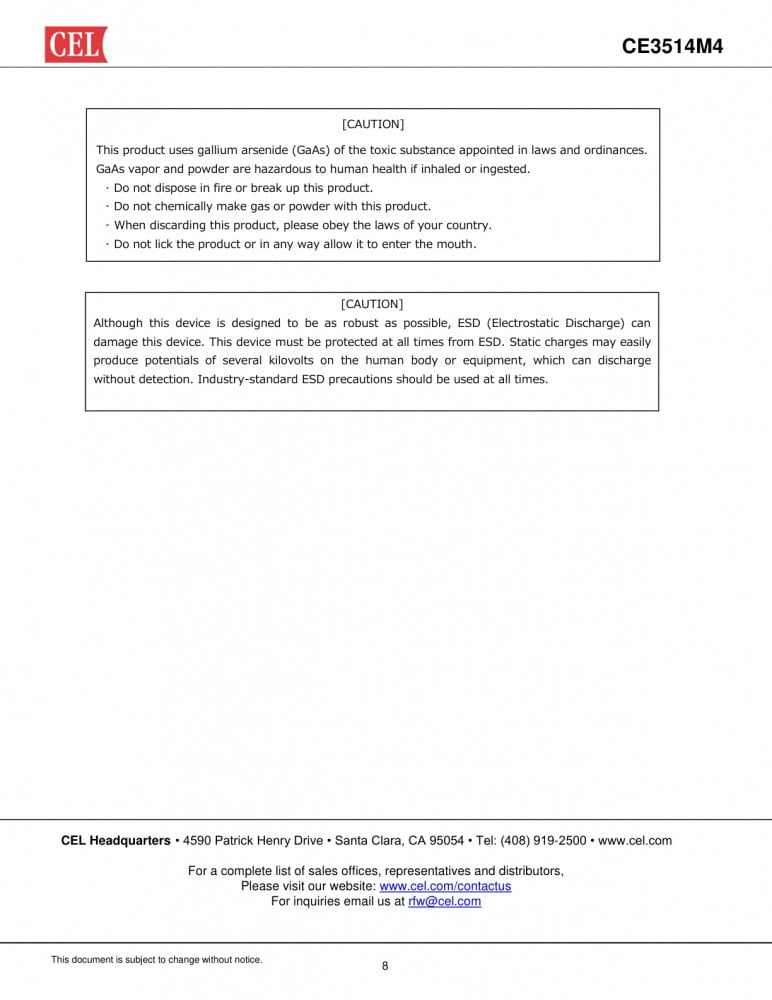 CE3514M4 datasheet page 8