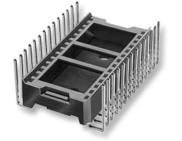 Elevated Display DIP Socket with Bifurcated Contacts – Series 8XXX