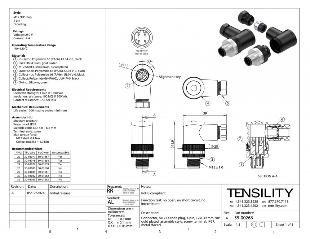 Technical drawing for Tensility International part 55-00268