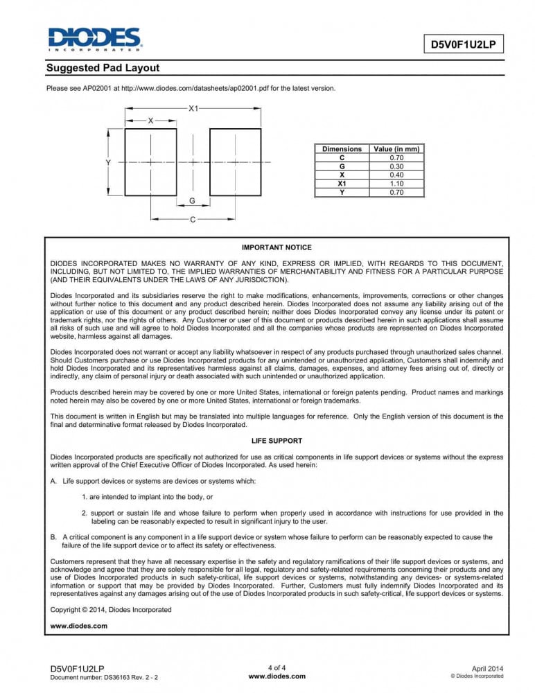 D5V0F1U2LP-7B datasheet page 4