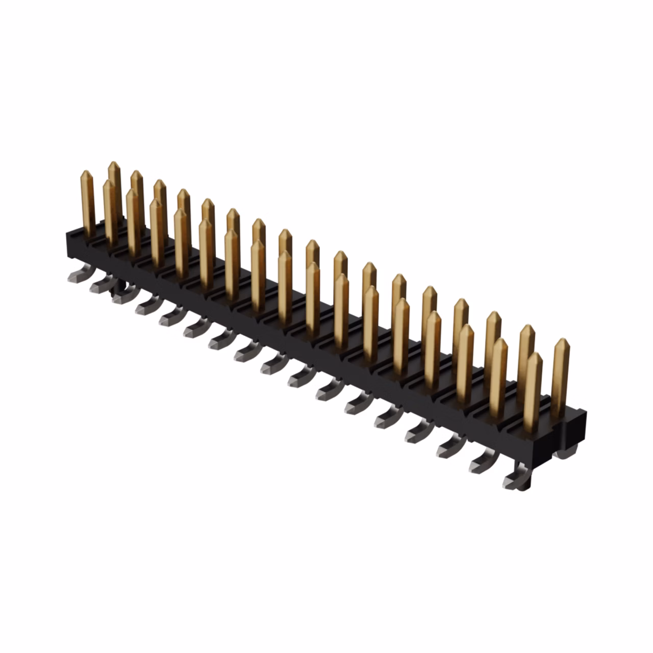 Milli-Grid Header, Vertical, Surface Mount, 34 Circuits, 0.76µm Gold (Au) Plating, Mating Pin Length 3.80mm, with Pegs, Tube, Lead-Free for sale