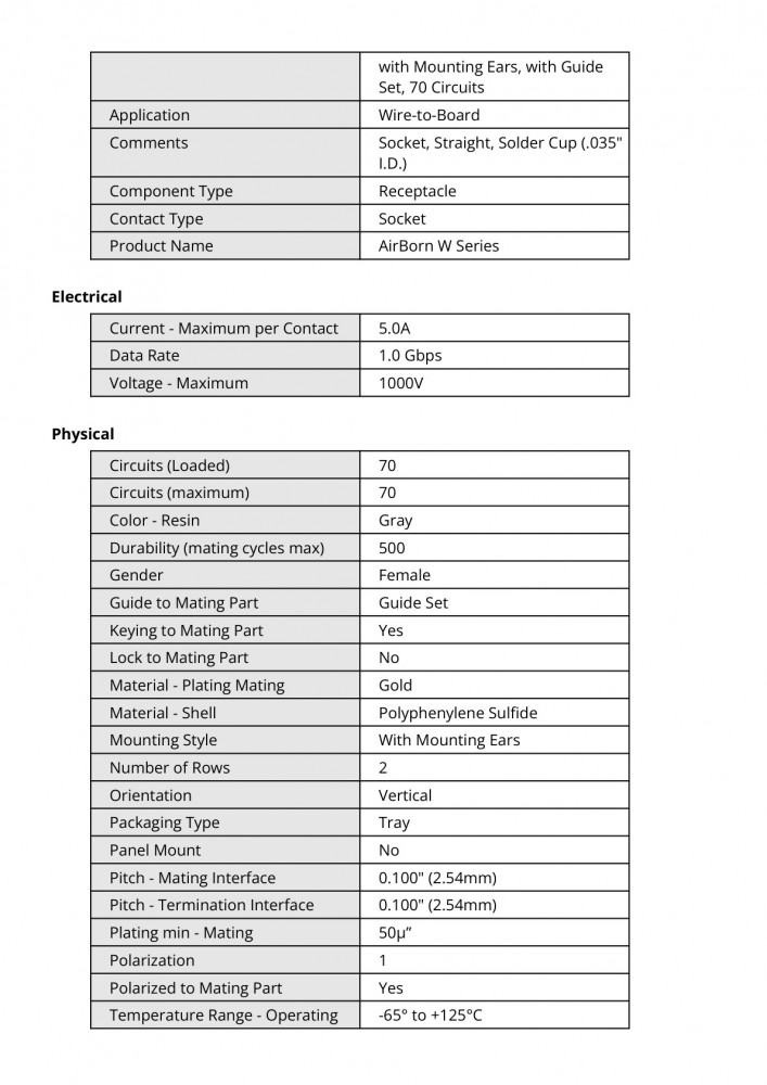 WTB70SACSY-1 technical document image, page 2
