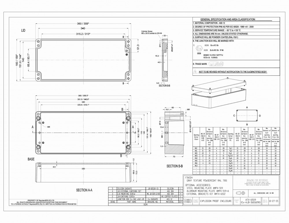 ATX-10519 enclosure drawing preview