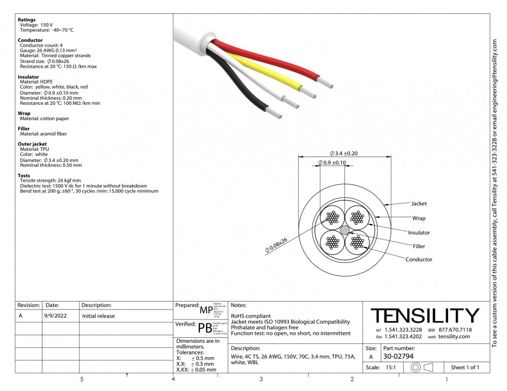 Tensility International 30-02794 product drawing