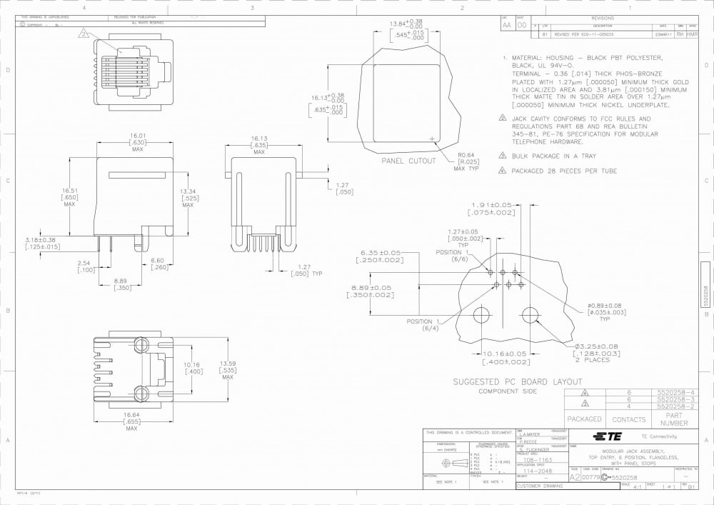 TE Connectivity 5520258-2 technical document preview