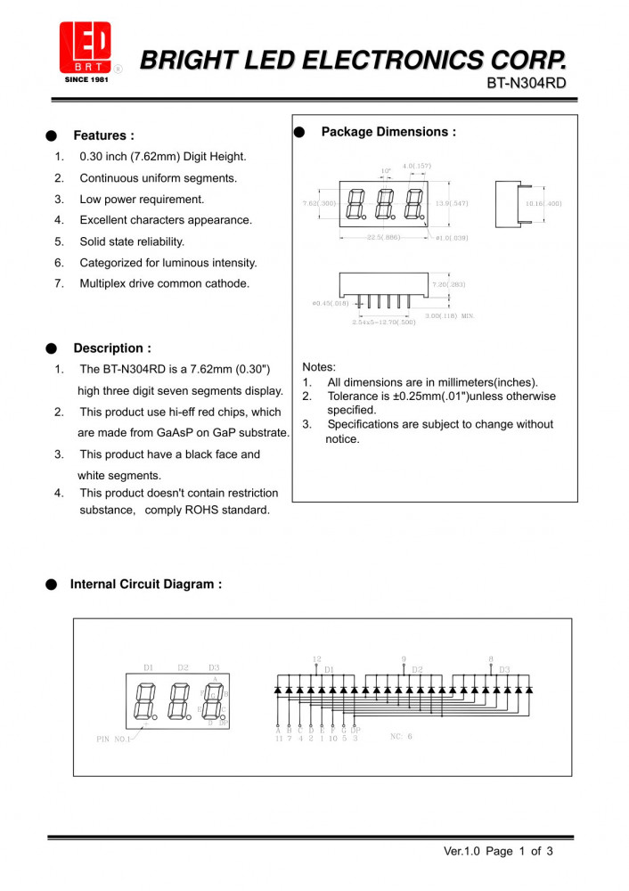 BT-N304RD datasheet page 1