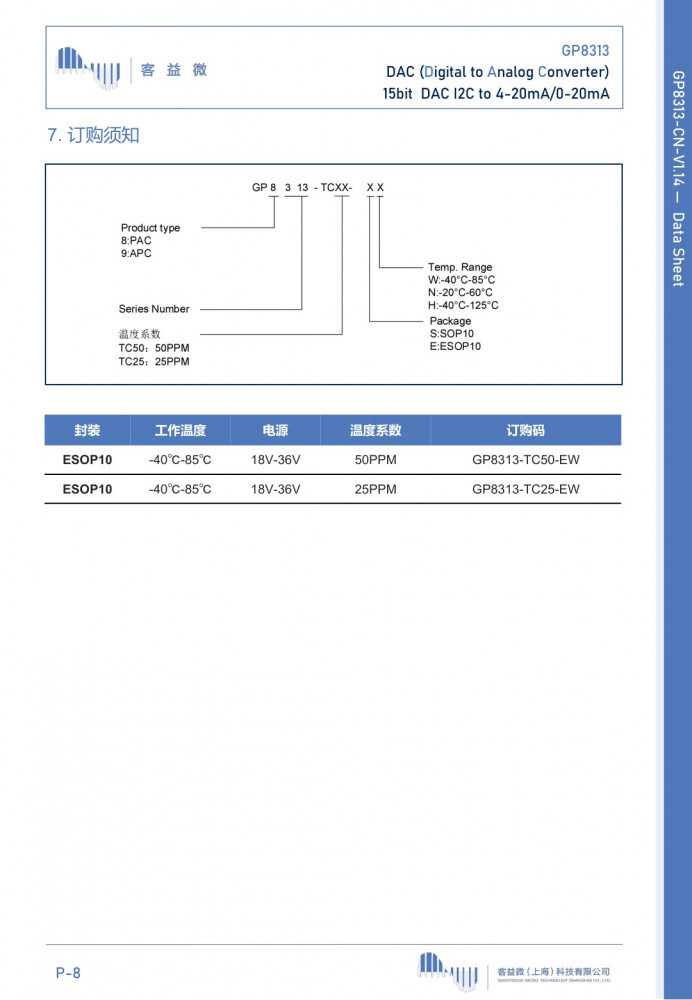 GP8313 datasheet page 8
