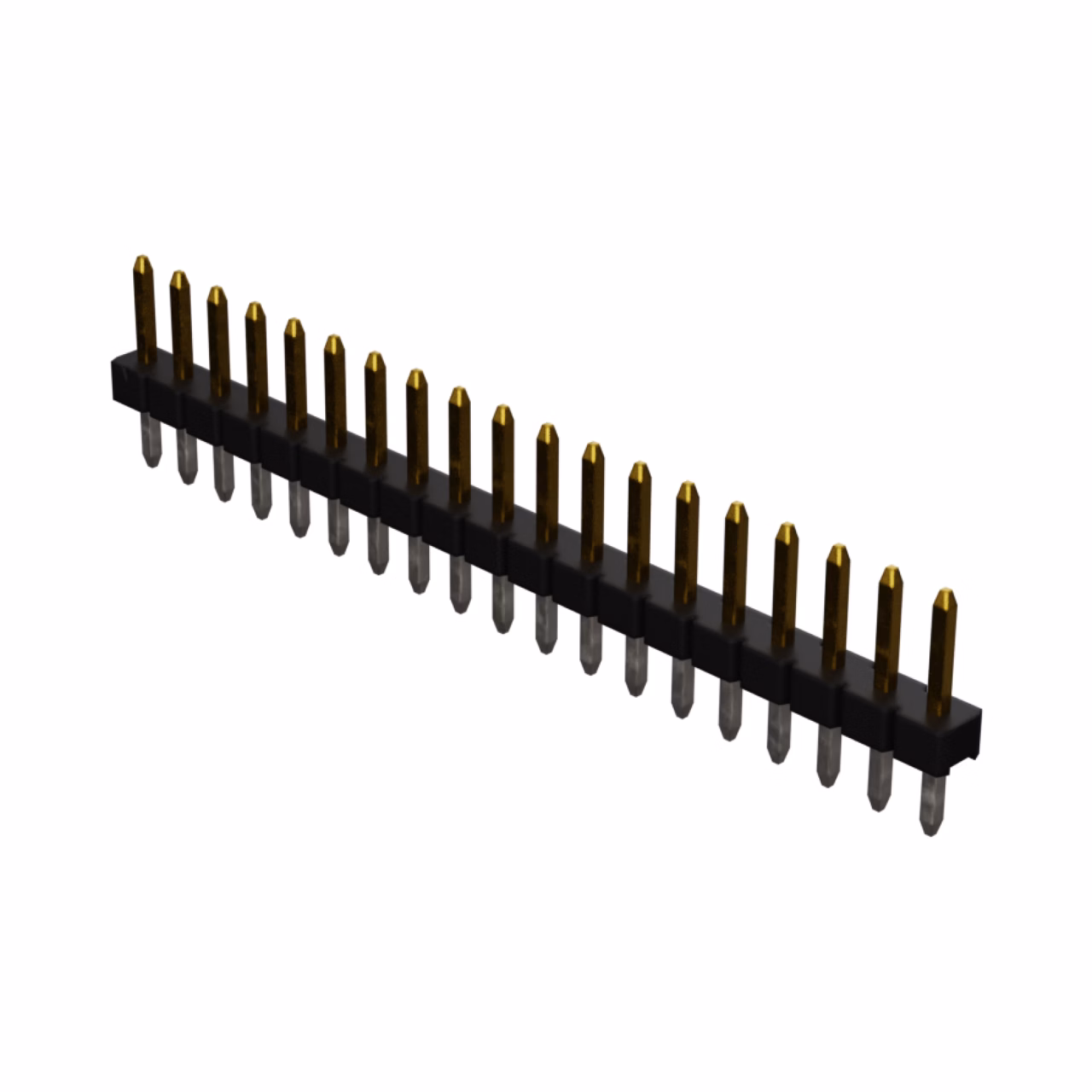 2.00mm Pitch Milli-Grid Header, Vertical, Through Hole, Breakaway, 19 Circuits, 0.50µm Gold (Au) Plating, Mating Pin Length 4.00mm, Tail Length 2.70mm, Lead-Free for sale