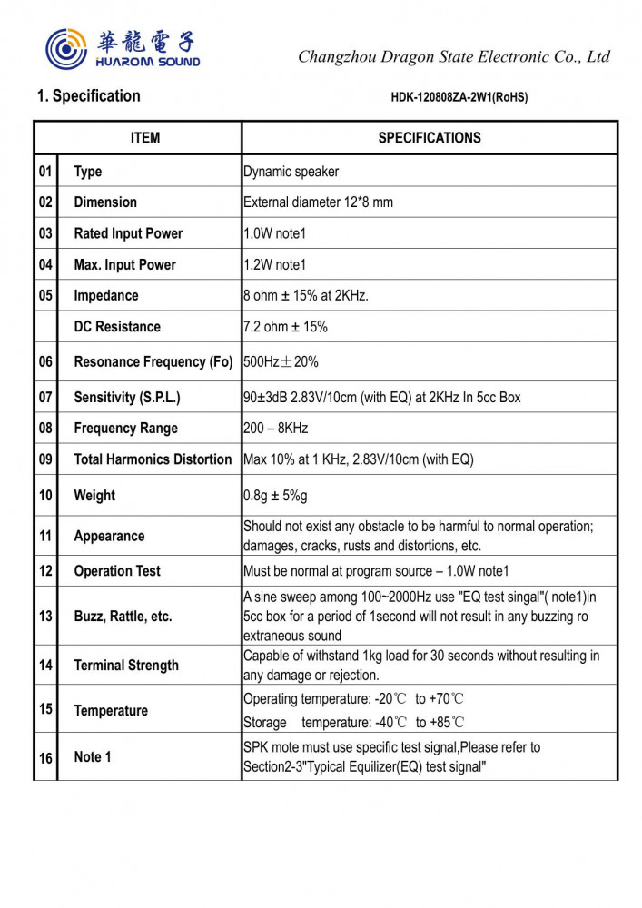 HDK-120808ZA-2W1 specification page 2