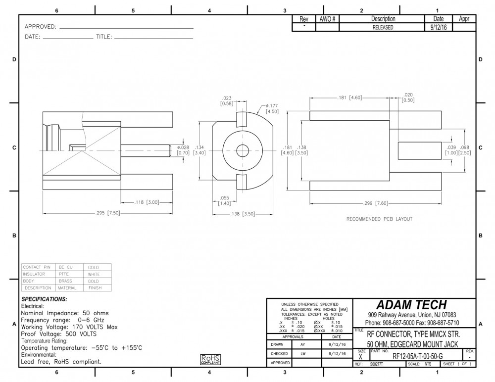 RF12-05A-T-00-50-G technical document preview