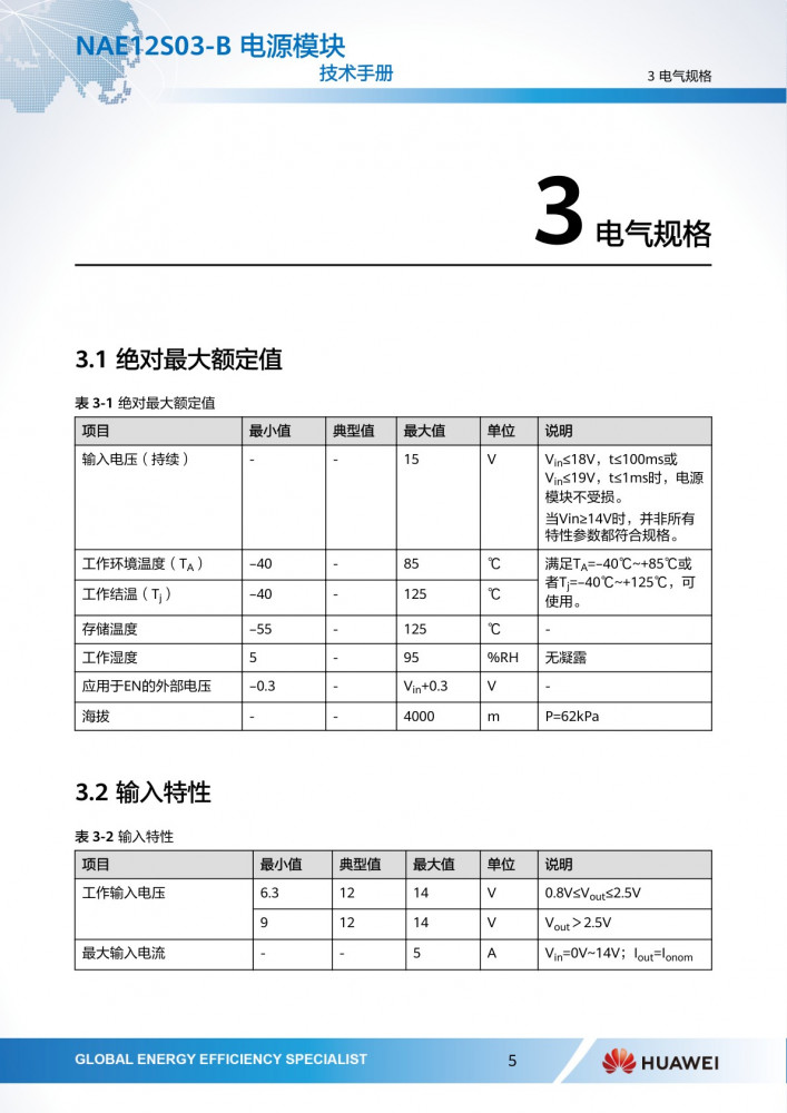 NAE12S03-B technical manual page 10