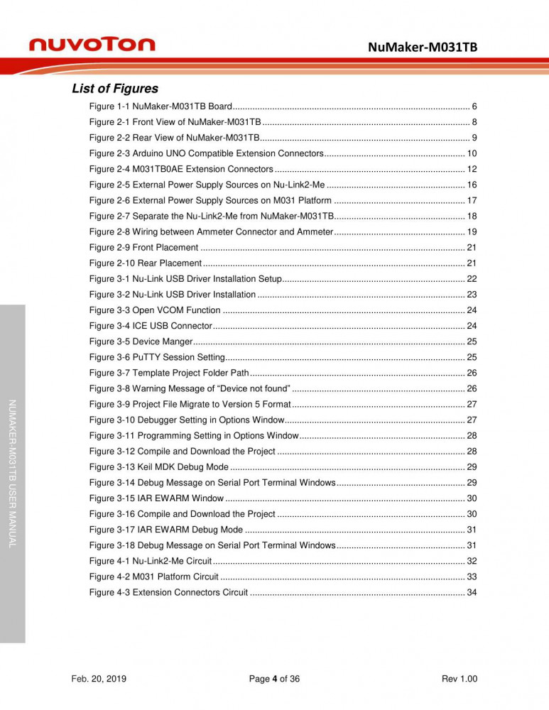 NuMaker-M031TB manual page 4