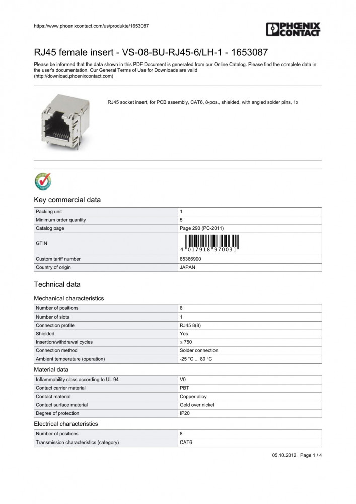 Phoenix Contact 1653087 product view