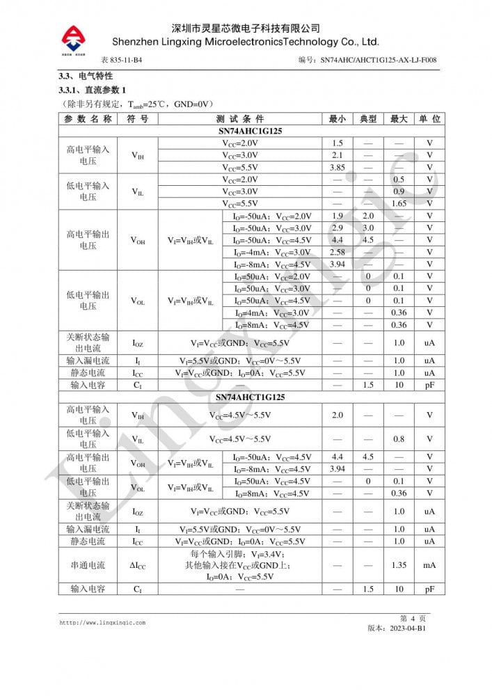 SN74AHC1G125 datasheet page 6