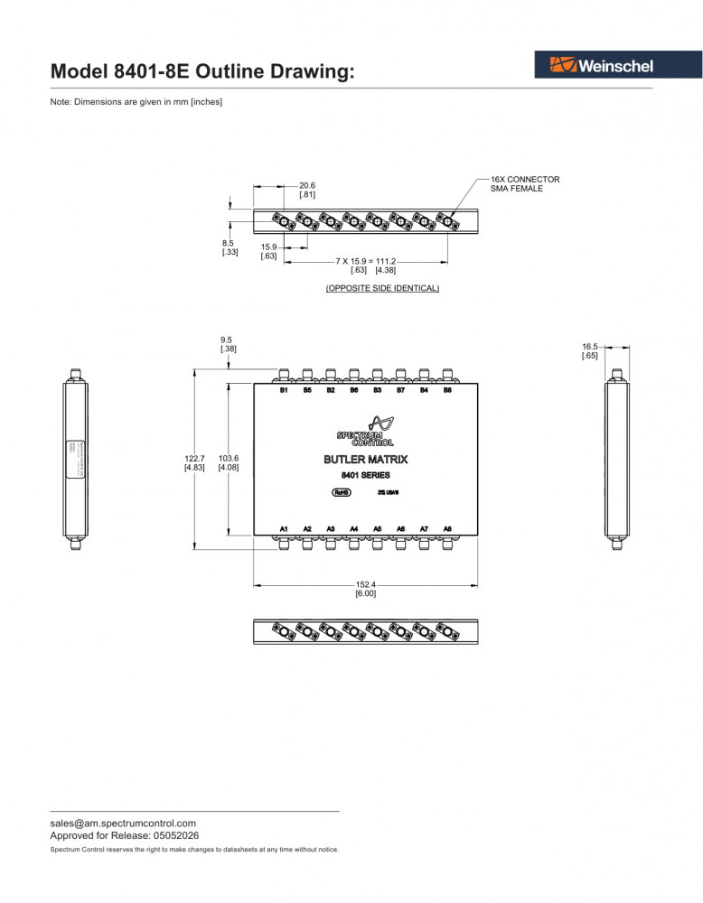 8401 Series documentation page 6