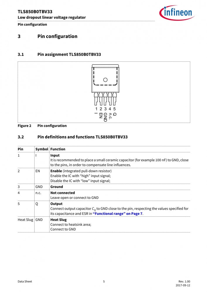 TLS850B0TBV33 datasheet page 5