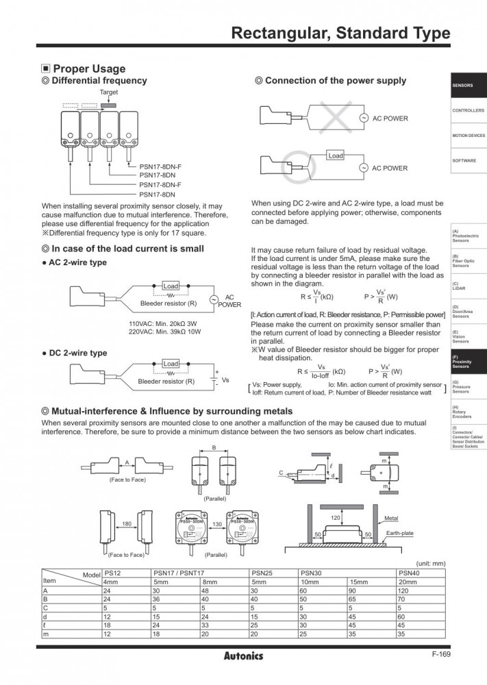 Autonics PSN series document page 9