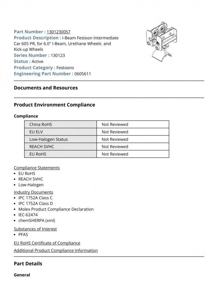 Technical document image 1 for MOLEX 1301230057