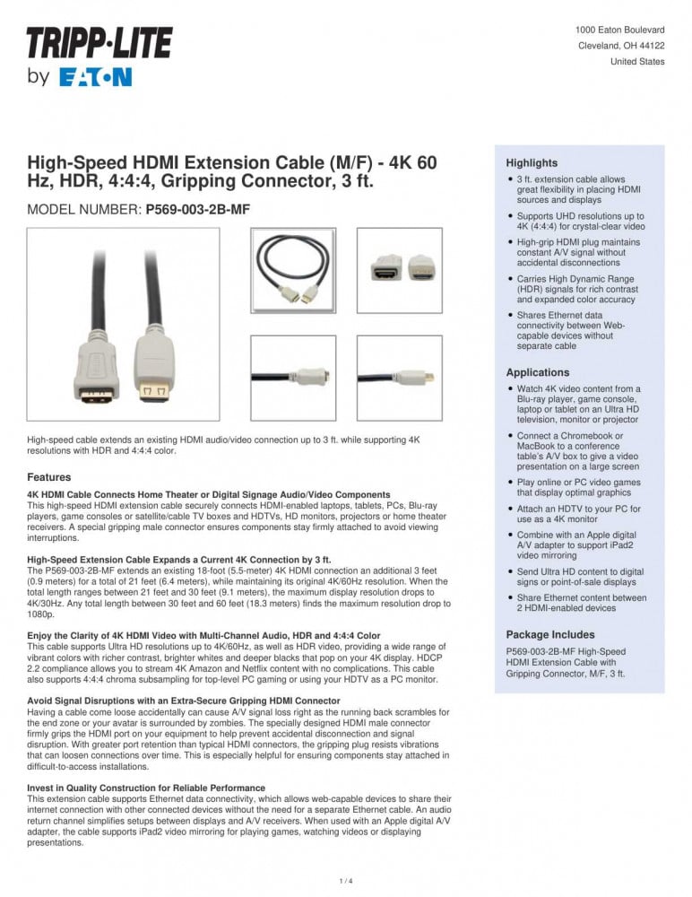 P569-003-2B-MF technical document page 1