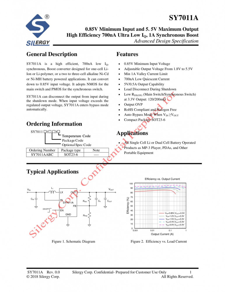 SY7011AABC datasheet page 1