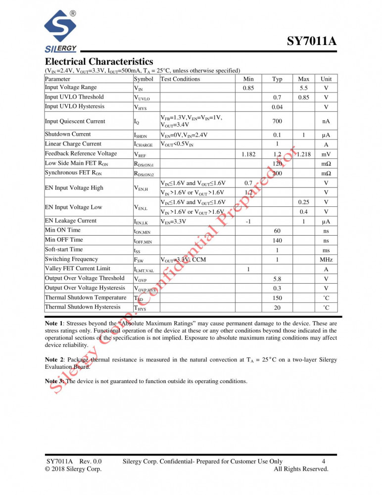 SY7011AABC datasheet page 4
