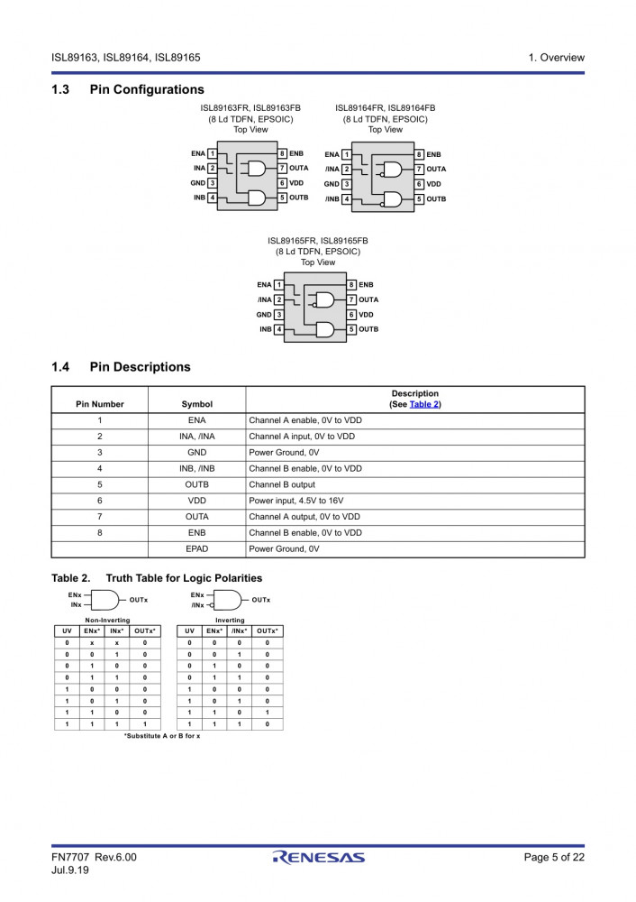 ISL89165FBEBZ-T datasheet page 5