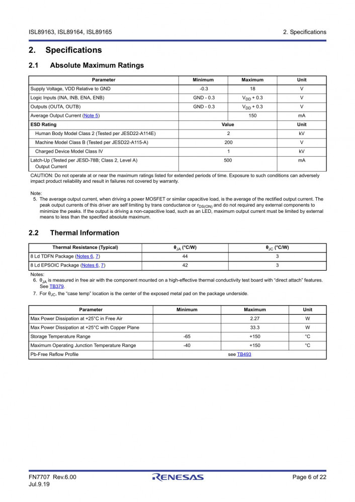 ISL89165FBEBZ-T datasheet page 6