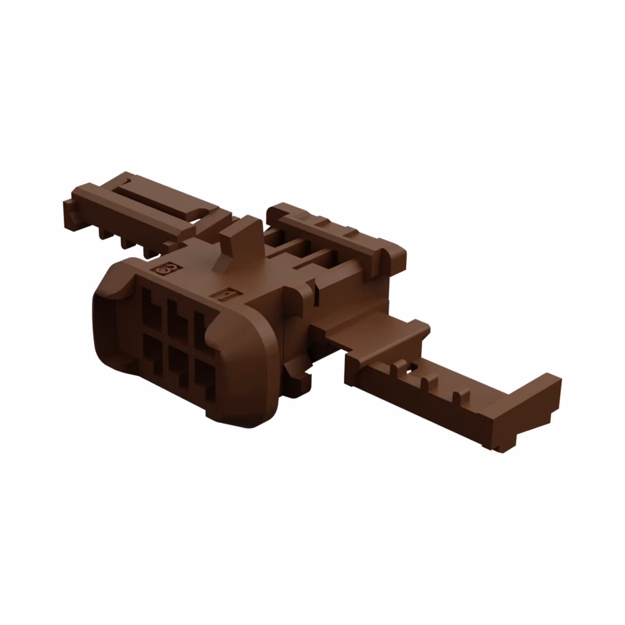 2.54mm Pitch MOX Receptacle Housing, 6 Circuits, Dual Row, Brown for sale