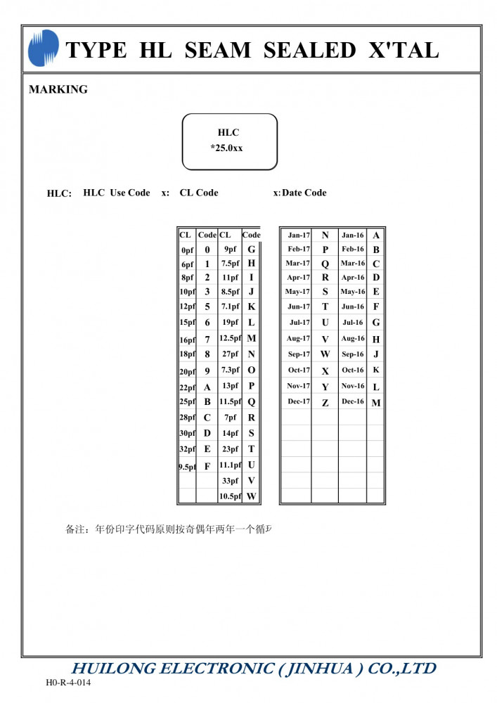 HL25000132 specification page 3