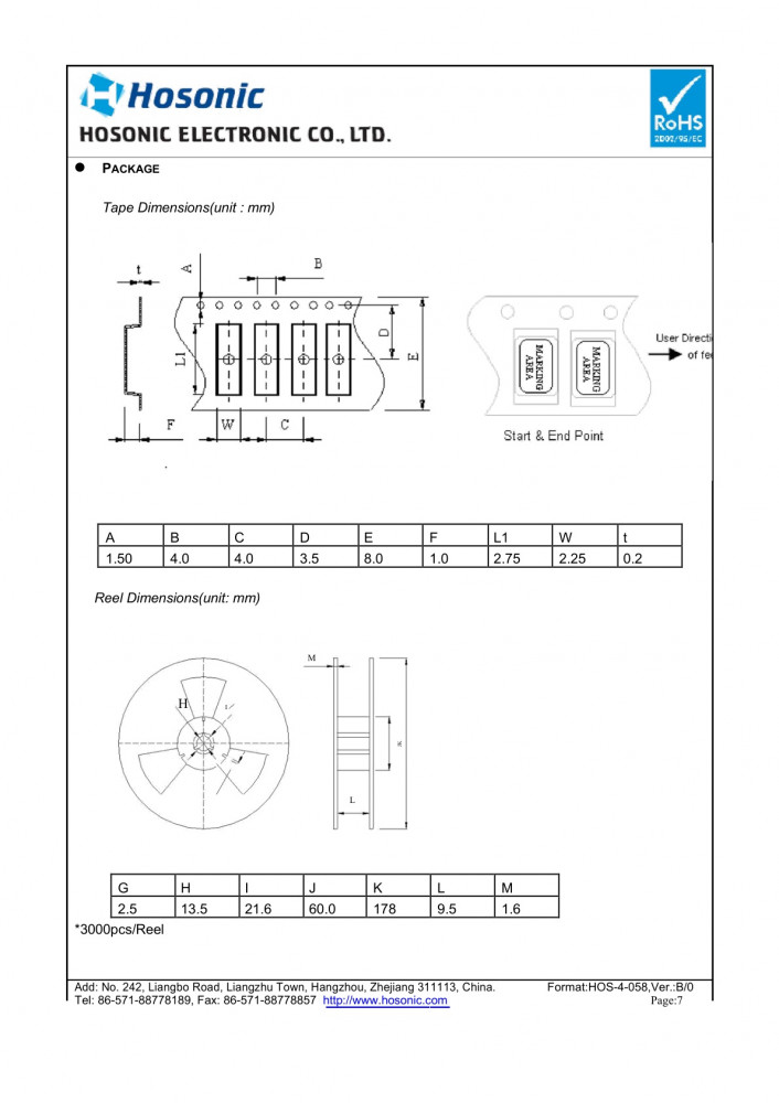 HOSONIC E2SB54E000000E datasheet page 7