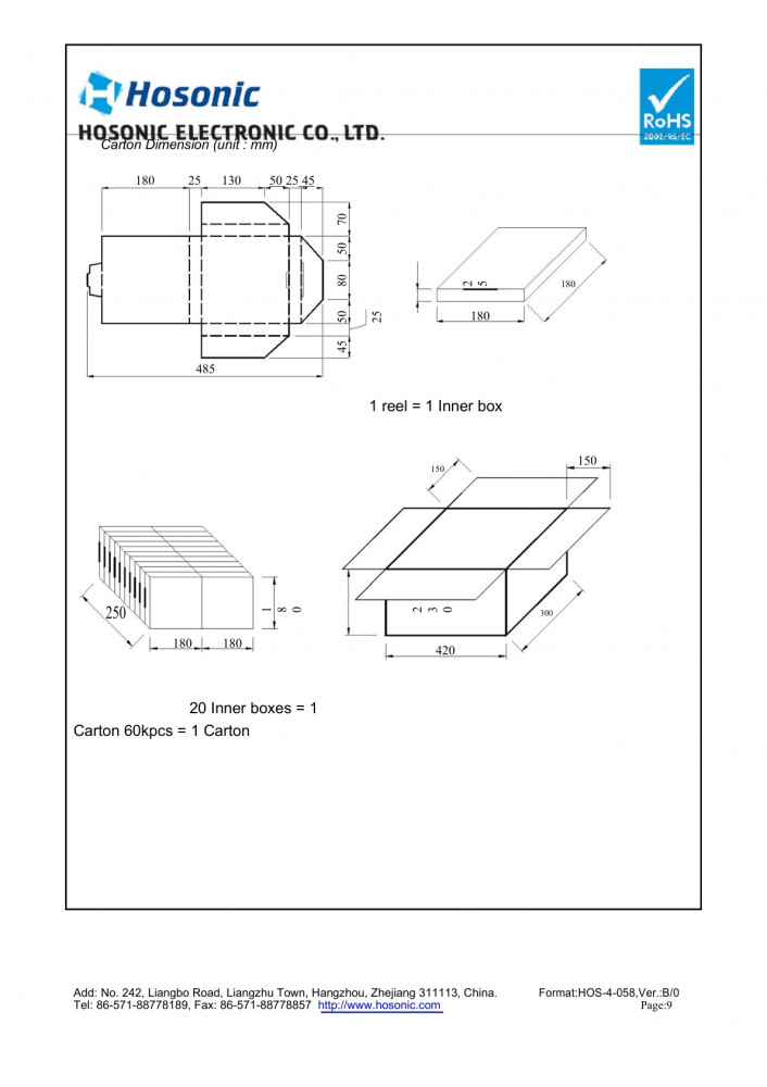 HOSONIC E2SB54E000000E datasheet page 9